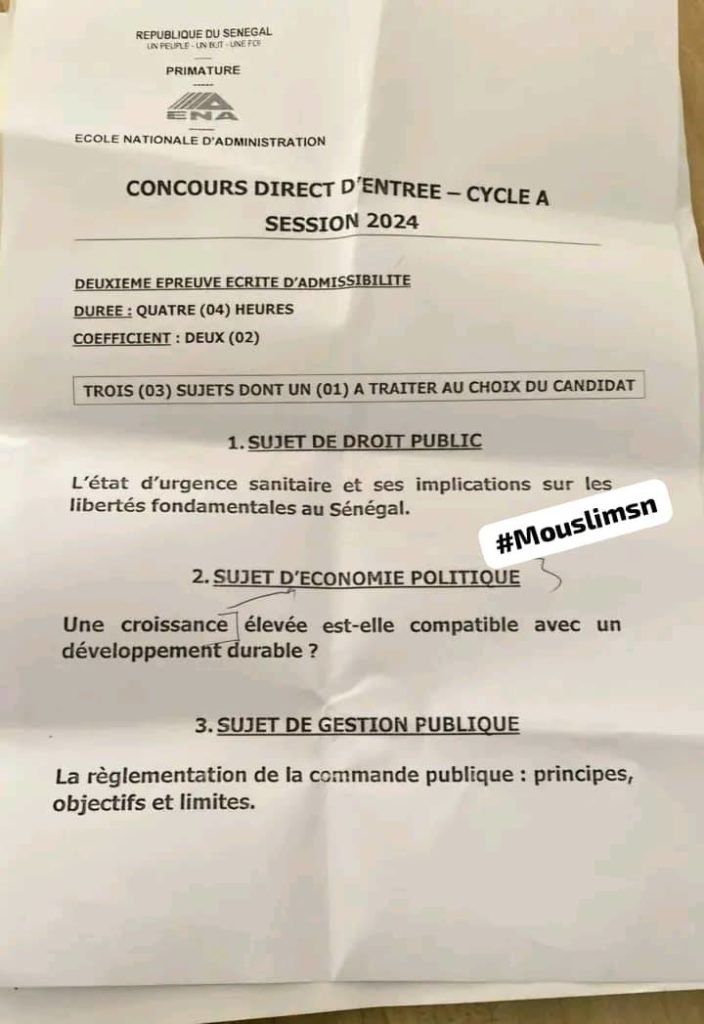 CONCOURS ENA 2025 : ÉPREUVES D'ADMISSIBILITE DU CYCLE A DIRECT ...